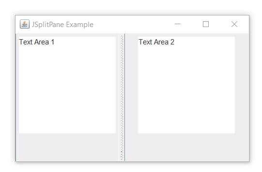JSplitPane Java Swing Example Test Code Online