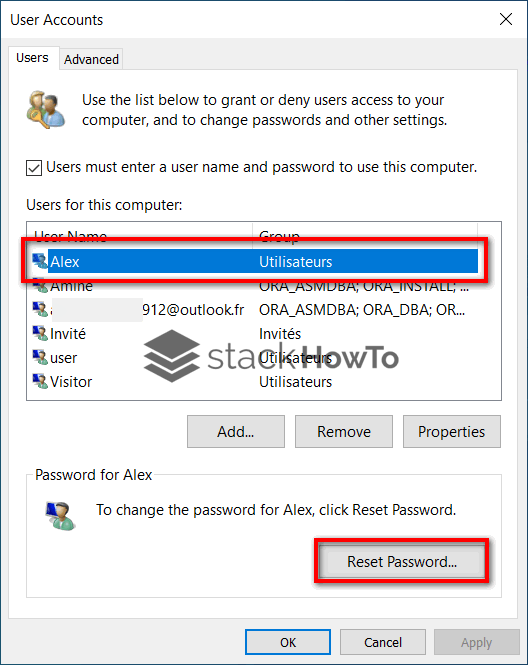 How To Change Another User s Password In Windows 10 StackHowTo