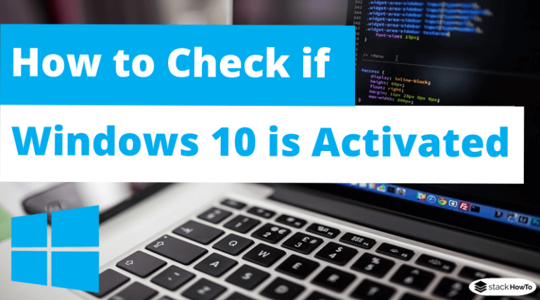 How to Check if Windows 10 is Activated - StackHowTo