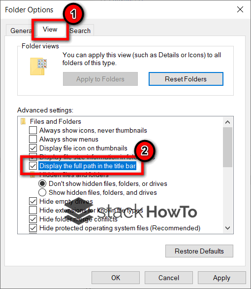 How To Display Full Path In Title Bar Of File Explorer On Windows 10 StackHowTo